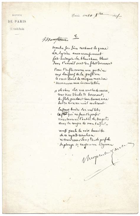 Gautier Théophile 1811 1872 Le Manuscrit Françaisle Manuscrit Français