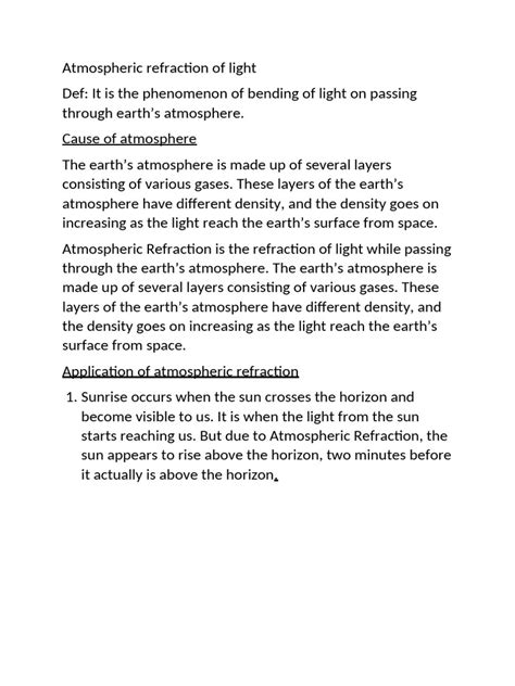 Atmospheric Refraction Of Light Pdf