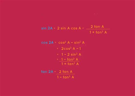 Trigonometry Double Angle Formulas Comprehensive Guide