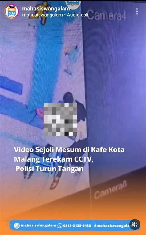 Aksi Mesum di Kafe Malang Terekam CCTV dan Menjadi Viral di Medsos - Mahasiswa Malang