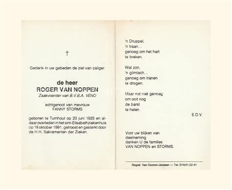 Turnhout Van Vroeger Familie Van Noppen