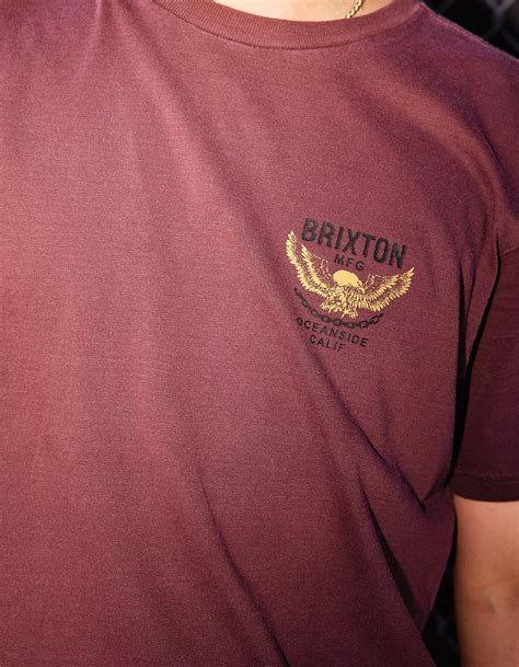 Brixton Waller Mens Tee Burgundy Tillys
