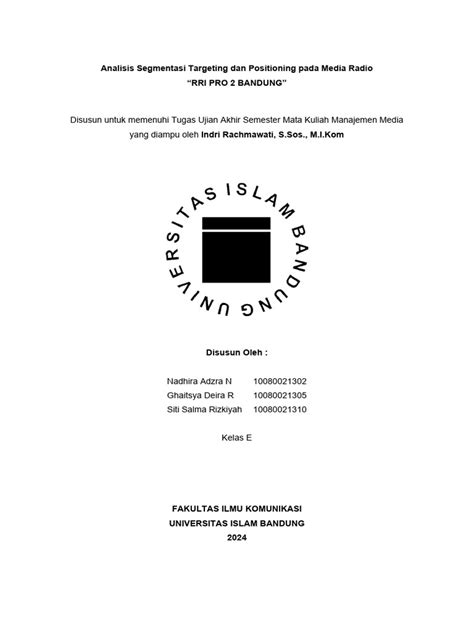 Analisis Segmentasi Targeting Dan Positioning Pada Media Radio Pdf