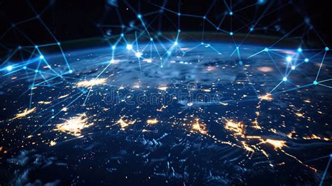 Global Network Futuristic Technology Connecting The World With Circles Lines And Ai Ideal