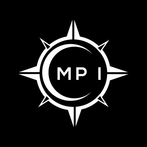 Mpi Abstract Monogram Shield Logo Design On Black Background Mpi