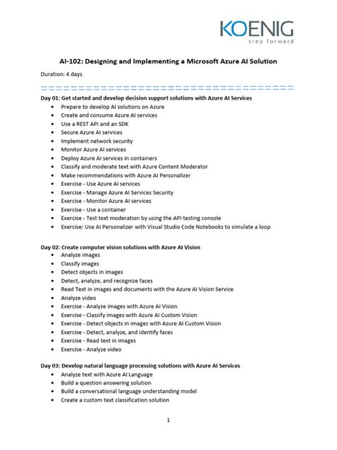 Ai 102t00 Designing And Implementing A Microsoft Azure Ai Solution