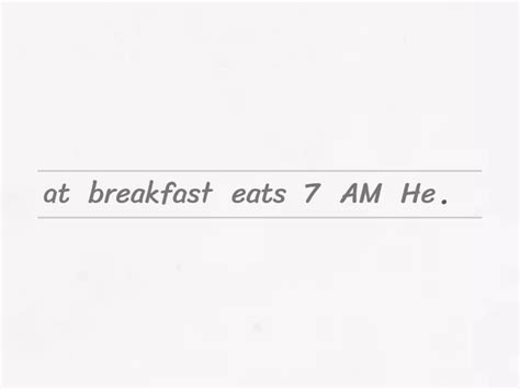 Present Simple Positive Negative Questions Reordenar