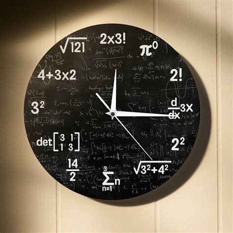 Math Wall Clock Mathematics Clock Graduation For K Grandado