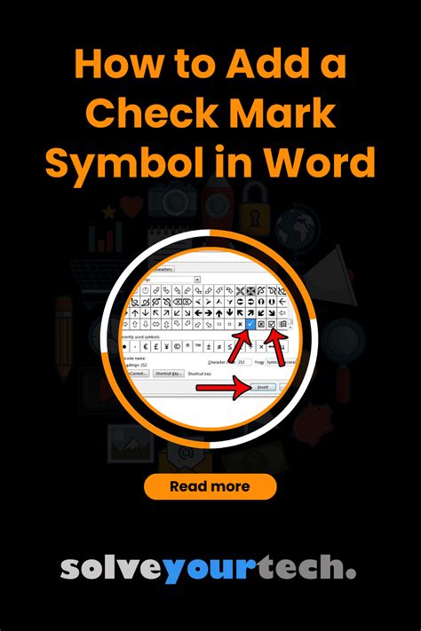 how to insert a check mark in word design talk
