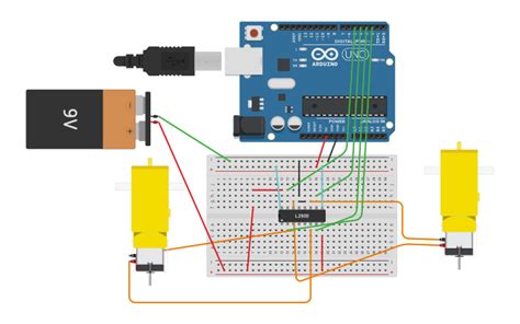 Circuit Design 2wd Robot Rc Tinkercad