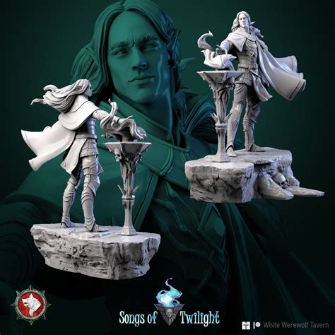 3d File Drow Warlord 32mm And 75mm Pre Supported Dnd 5e Stats Block