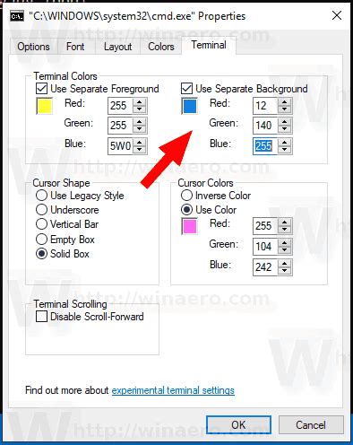 Change Terminal Colors Of Console Window In Windows