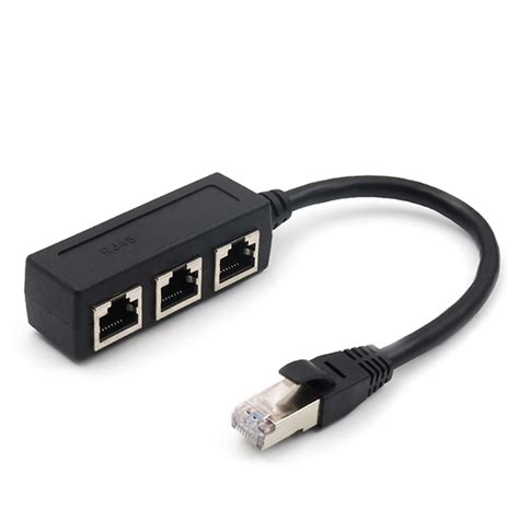 Cable Divisor Ethernet Rj45 Con 1 Puerto Macho A 3 Grandado