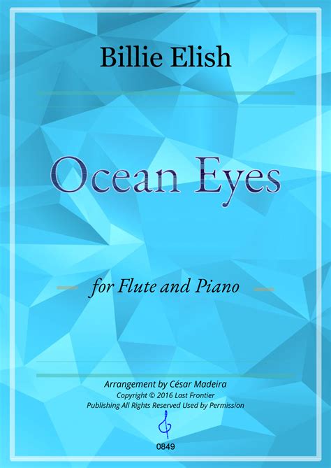 Ocean Eyes Arr César Madeira By Billie Eilish Sheet Music For Flute