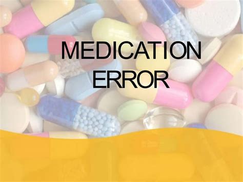 Medication Error Pharmd Notes Bpharmpptx