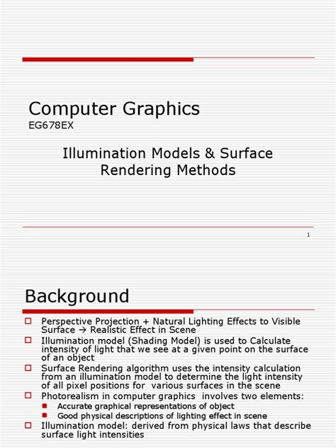 Illumination And Rendering Method Pdf Reflection Physics
