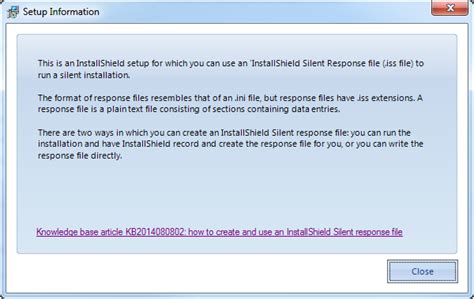 Silent Install Response File Installshield Windows Diary
