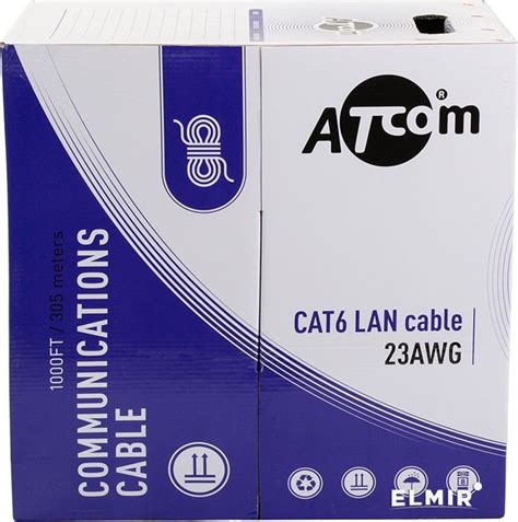Кабель Ftp 6 бухта 305м Atcom Standard Cca 60510 купить Elmir цена отзывы характеристики