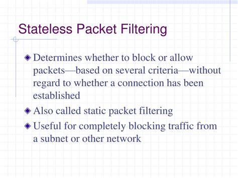 Ppt Packet Filtering Powerpoint Presentation Free Download Id 341009