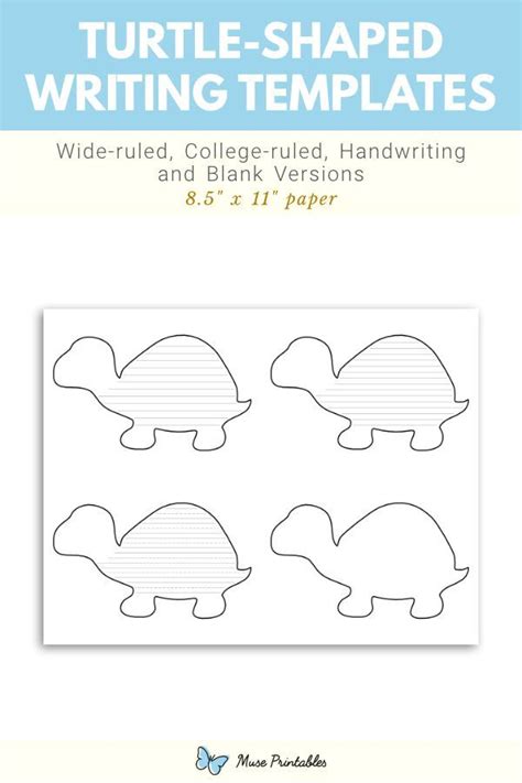 Printable Turtle Shaped Writing Templates Writing Templates Turtle