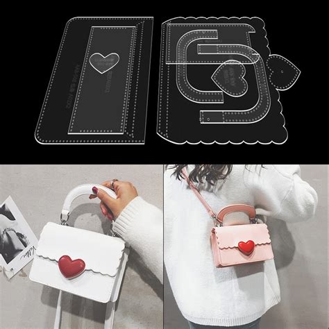 1set Bag Acrylic Sewing Pattern Messenger Bag Temp Grandado