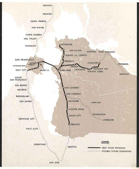 The Actual Original Bart Planned Routes R Bayarea