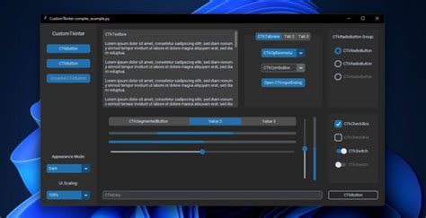 CustomTkinter Is A Python UI Library Based On Tkinter Which Provides New Modern And Fully