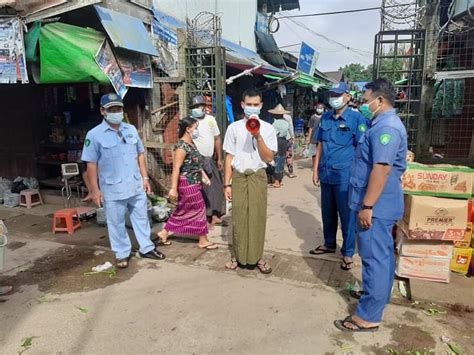 အိမ်မဲမြို့နယ်စည်ပင်သာယာရေးအဖွဲ့မှ မြို့မစျေးကြီးအတွင်း ကိုဗစ် ၁၉ ရောဂါ ကူးစက်ပြန့်ပွားမှု မရ