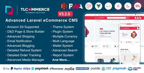 Tlcommerce V320 Nulled Laravel And Vuejs Powered Ecommerce Cms With