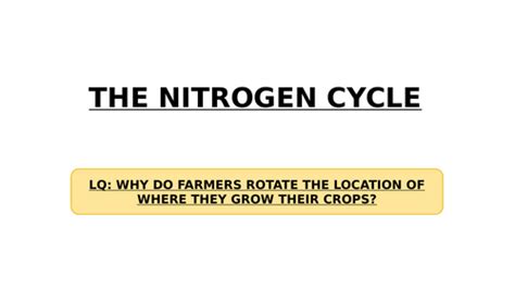 Igcse Biology Edexcel The Nitrogen Cycle Teaching Resources