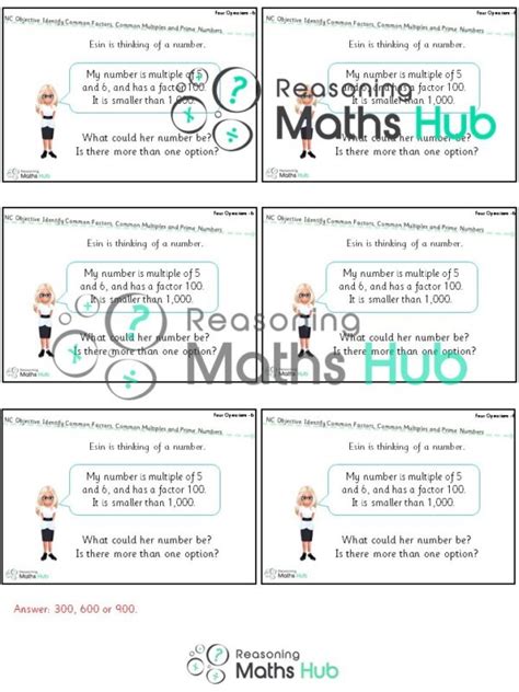 Identify Common Factors Common Multiples And Prime Numbers Master The Curriculum