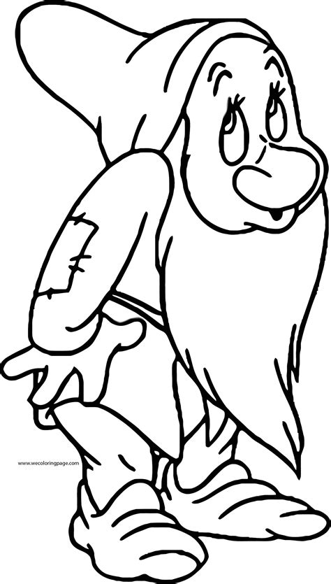 Snow White Disney Bashful Coloring Page 15