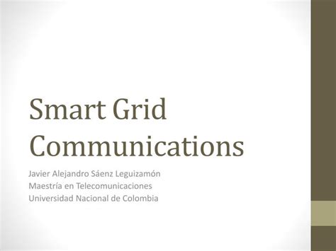 Ppt Smart Grid Communications Powerpoint Presentation Free Download Id 6285079