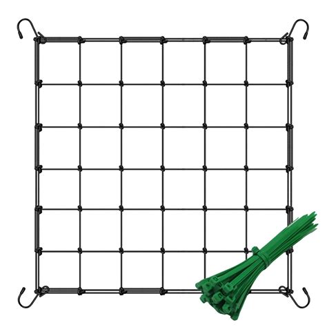 Grow Tent Trellis Netting Elastic Plant Scrog Netting With Steel Hooks Flexible Hydroponics