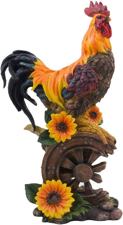 Touch Of Class Rooster And Hen Tabletop Accent Resin