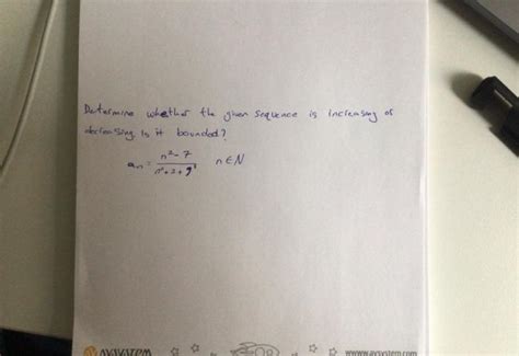 Solved Determine Whether The Given Sequence Is Incieasing Or
