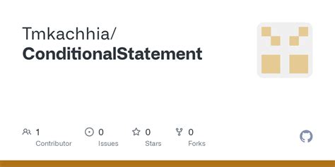 Github Tmkachhiaconditionalstatement
