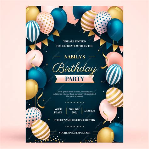 Plantilla De Tarjeta De Felicitación De Cumpleaños Vector Premium