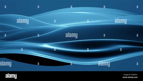 Abstract Water Like Floating Curvy 3d Waveform Object Fluid Motion Background Blue Ocean