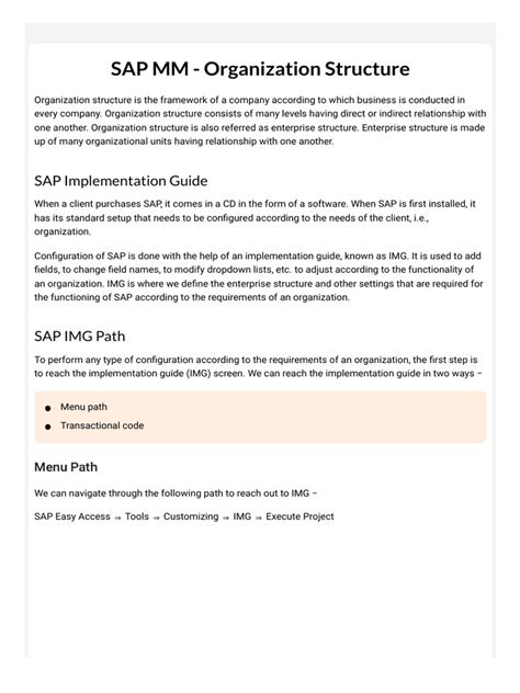 Sap Mm Organization Structure Pdf Computing Software Engineering