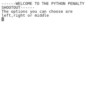Python Penalty Shoot Out