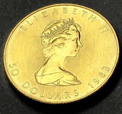 1983 Fifty Dollar Elizabeth Ii Canada Gold Coin