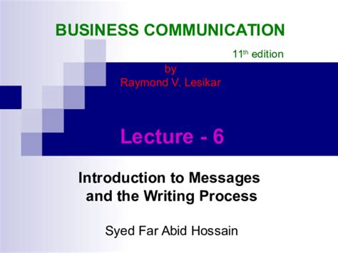 ppt bus 201 lecture 8 dr syed far abid hossain