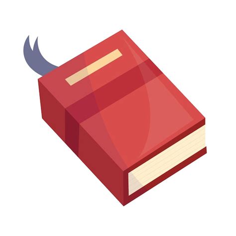 premium vector red closed book with bookmark read and learn education