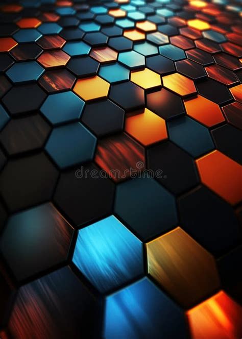 Abstract Colorful Glossy Hexagonal Tile Pattern Background Stock Image Image Of Design Tile
