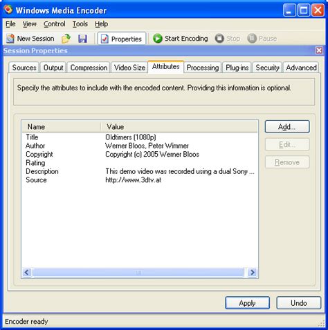 3dtvat Stereoscopic Encoding Guide For Windows Media