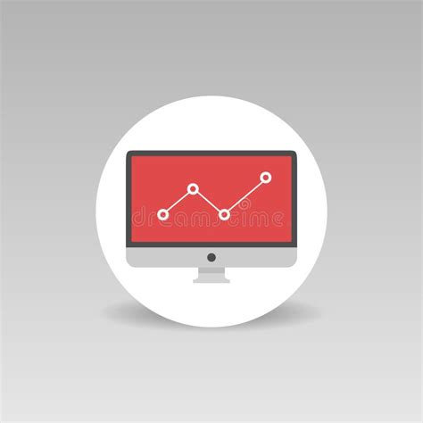 Business Analytics Vector Icon Flat Design Round Illustration Stock Vector Illustration Of