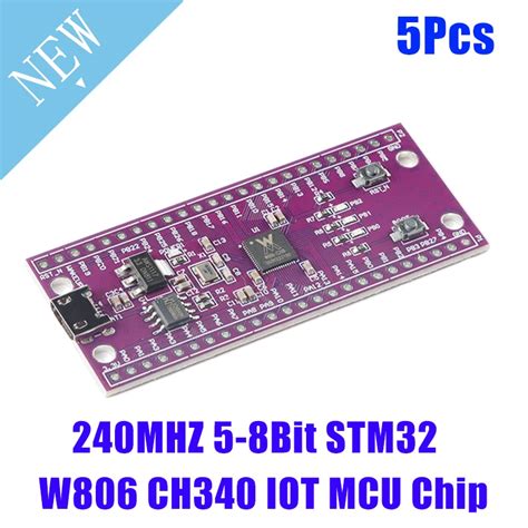 5pcs W806 Microcontroller 240mhz 5 8bit Stm32 Development Board Ch340 Iot Mcu Chip Cdk
