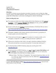 MLA Citation Guidelines For Electronic Resources Course Hero