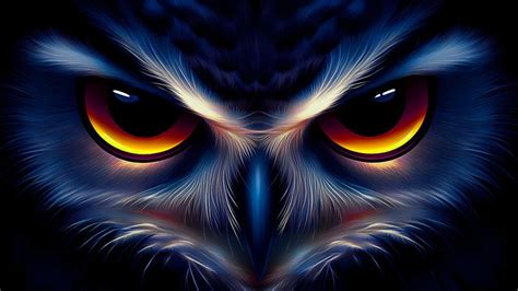 Intense Owl Eyes 4k Wallpaper Owl Eyes Graphic Design Background